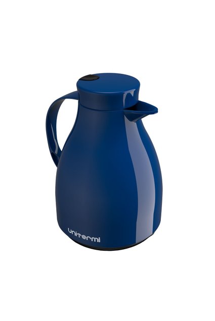 Garrafa Térmica De Mesa Paris Azul 1L Bule Gatilho Chá Café